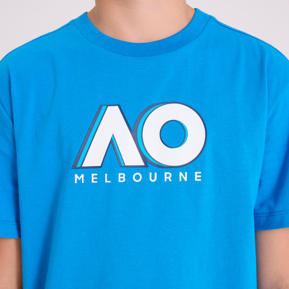 Kids Australian Open Logo T-Shirt Blue